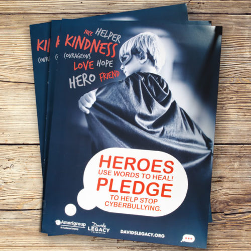 Sticker Pledge and Posters - David's Legacy Foundation